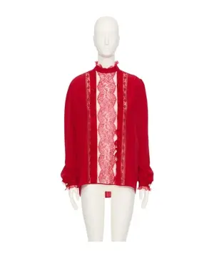 Valentino Garavani Crepe De Chine Long Sleeve Top