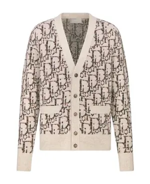 Dior Monogrammed Intarsia Cardigan