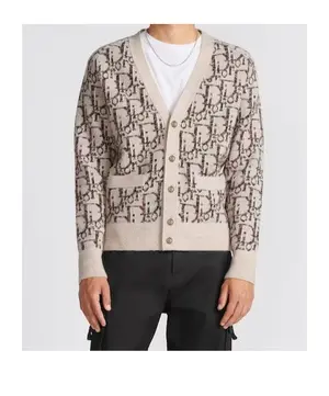 Dior Monogrammed Intarsia Cardigan