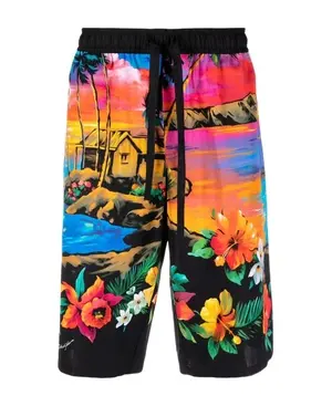 Dolce & Gabbana Printed Drawstring Bermuda Shorts