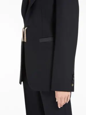 Max Mara Tassel Detailed Collared Blazer