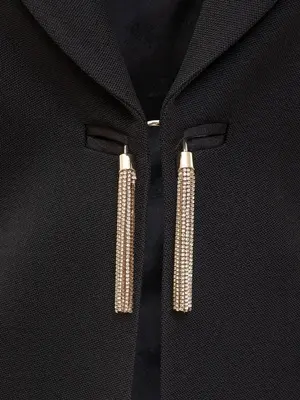 Max Mara Tassel Detailed Collared Blazer - Black