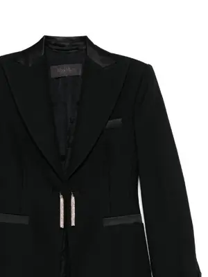 Max Mara Tassel Detailed Collared Blazer - Black
