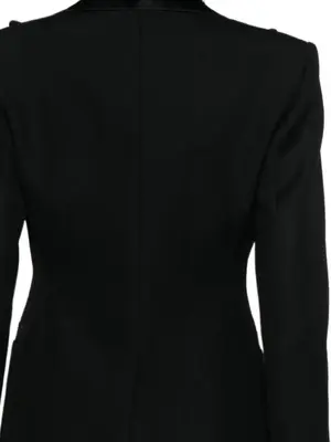 Max Mara Tassel Detailed Collared Blazer - Black