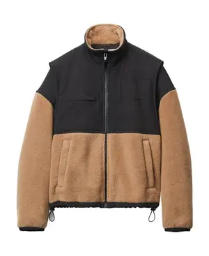 Alexander Wang Panelled Zip Fleece Jacket