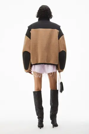 Alexander Wang Panelled Zip Fleece Jacket
