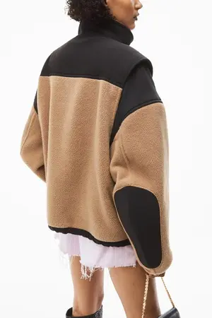 Alexander Wang Panelled Zip Fleece Jacket