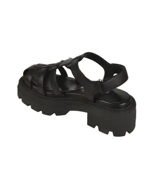 SERGIO ROSSI Buckle Embellished Slingback Sandals