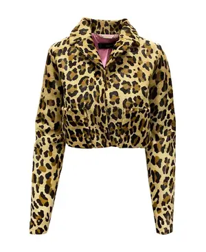 Dsquared2 Leopard Print Cropped Jacket