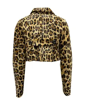 Dsquared2 Leopard Print Cropped Jacket
