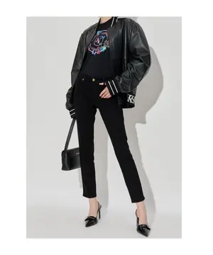 Versace Floral-butterfly Print Crewneck T-shirt - Black