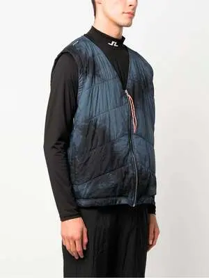 Aries Tie & Dye Quilted Vest - Blue
