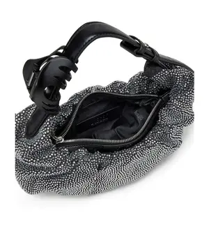 DIESEL® Embellished Scrunched Shoulder Bag - Black