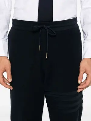 Thom Browne 4-bar Drawstring Sweatpants - Navy Blue