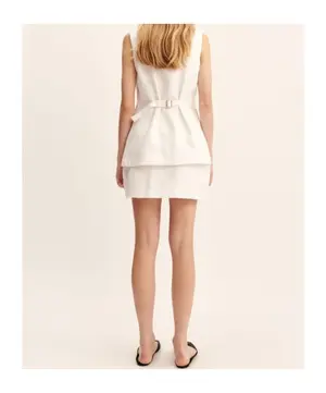 Posse Emma Buttoned Vest - Ivory
