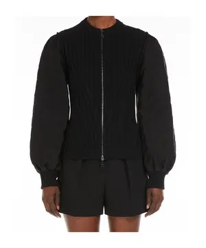 Max Mara Zip-up Ribbed Cardigan