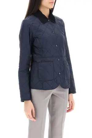 Barbour Deveron Quilted Buttoned Jacket - Black
