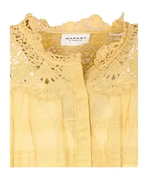 Isabel Marant Étoile Polly Floral Lace Blouse - Light Ochre