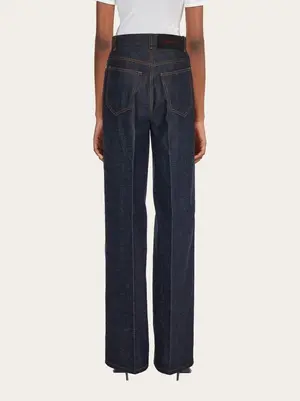 FERRAGAMO Belt Ring Denim Trousers