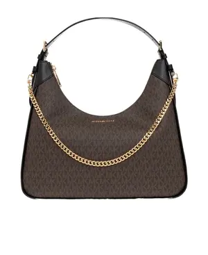 Michael Kors Monogram Jacquard Shoulder Bag - Brown