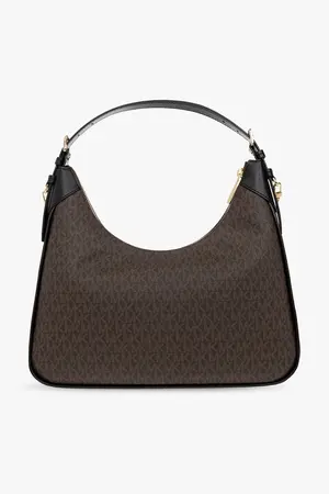 Michael Kors Monogram Jacquard Shoulder Bag - Brown