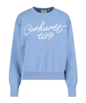 Carhartt Work In Progress Logo Embroidered Crewneck Jumper