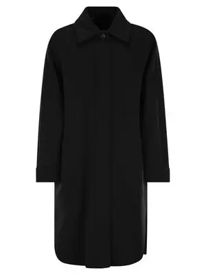 Max Mara Baruffa Button Detailed Oversized Coat - Black