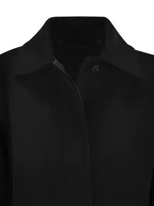Max Mara Baruffa Button Detailed Oversized Coat - Black