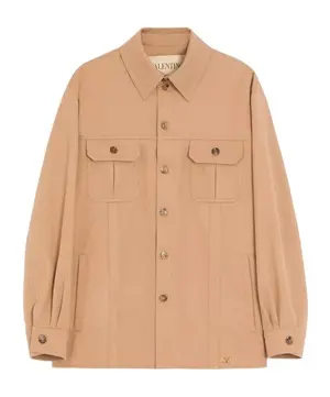 Valentino Garavani Button-up Gabardine Shirt Jacket