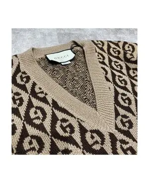 Gucci Geometric Pattern Wool Pullover