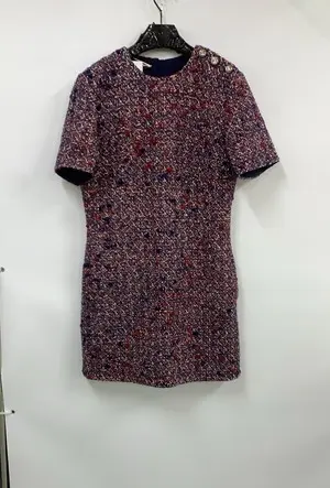 Gucci Crewneck Tweed Mini Dress - Black