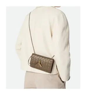 Bottega Veneta Andiamo Pouch On Strap - Pinecone