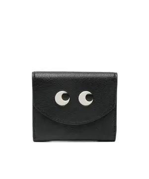 ANYA HINDMARCH Eyes Mini Trifold Zip Wallet - Black