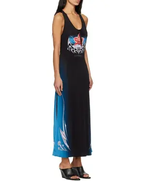 Casablanca Blades Slinky Jersey Maxi Dress