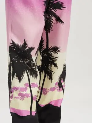 Palm Angels Sunset Printed High Waist Pajama Pants