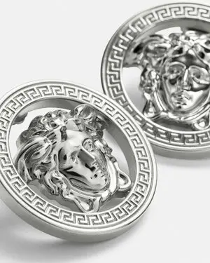 Versace Medusa '95 Polished Finish Stud Earrings - Silver
