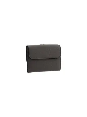 Chloé Logo Plaque Tri-fold Wallet - Gray