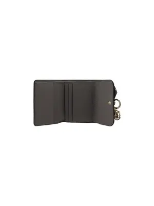 Chloé Logo Plaque Tri-fold Wallet - Gray