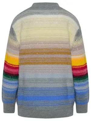 Stella McCartney Smile Embroidered Crewneck Jumper - Gray