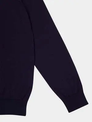 Prada Logo Embroidered Crewneck Jumper - Blue