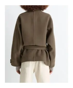 LEMAIRE Short Duffle Coat - Dark Squirrel