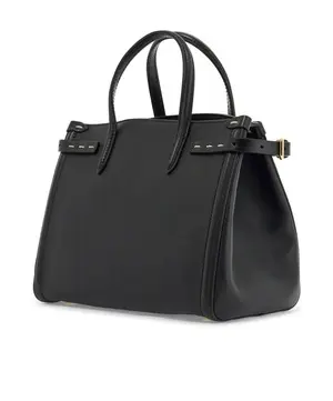 Valentino Garavani Antibes Vlogo Plaque Small Top Handle Bag - Black