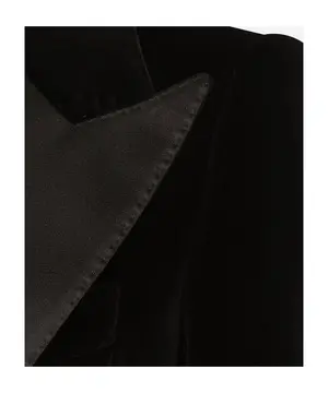 Dolce & Gabbana Single-breasted Velvet Tuxedo Jacket - Black