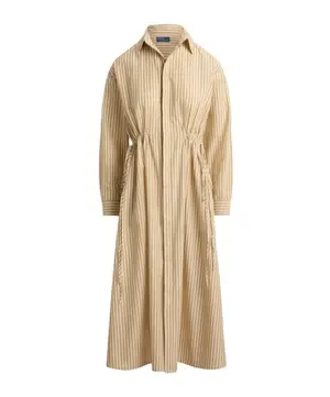 Ralph Lauren Striped Shirt Dress - Camel