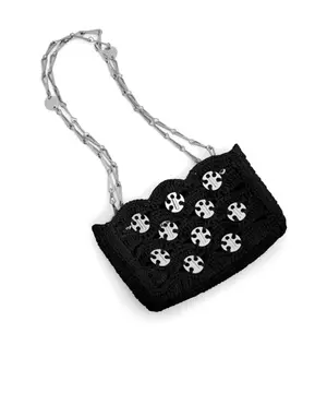 Rabanne Sparkle Disc-link Shoulder Bag - Black