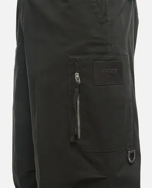 Fendi Logo Patch Straight-leg Trousers
