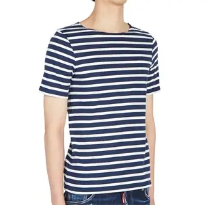 Saint James Striped Short-sleeved T-shirt - Blue