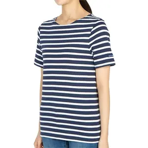 Saint James Striped Short-sleeved T-shirt - Blue