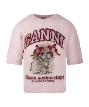 GANNI Graphic Knitted T-shirt
