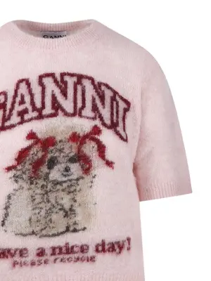 GANNI Graphic Knitted T-shirt